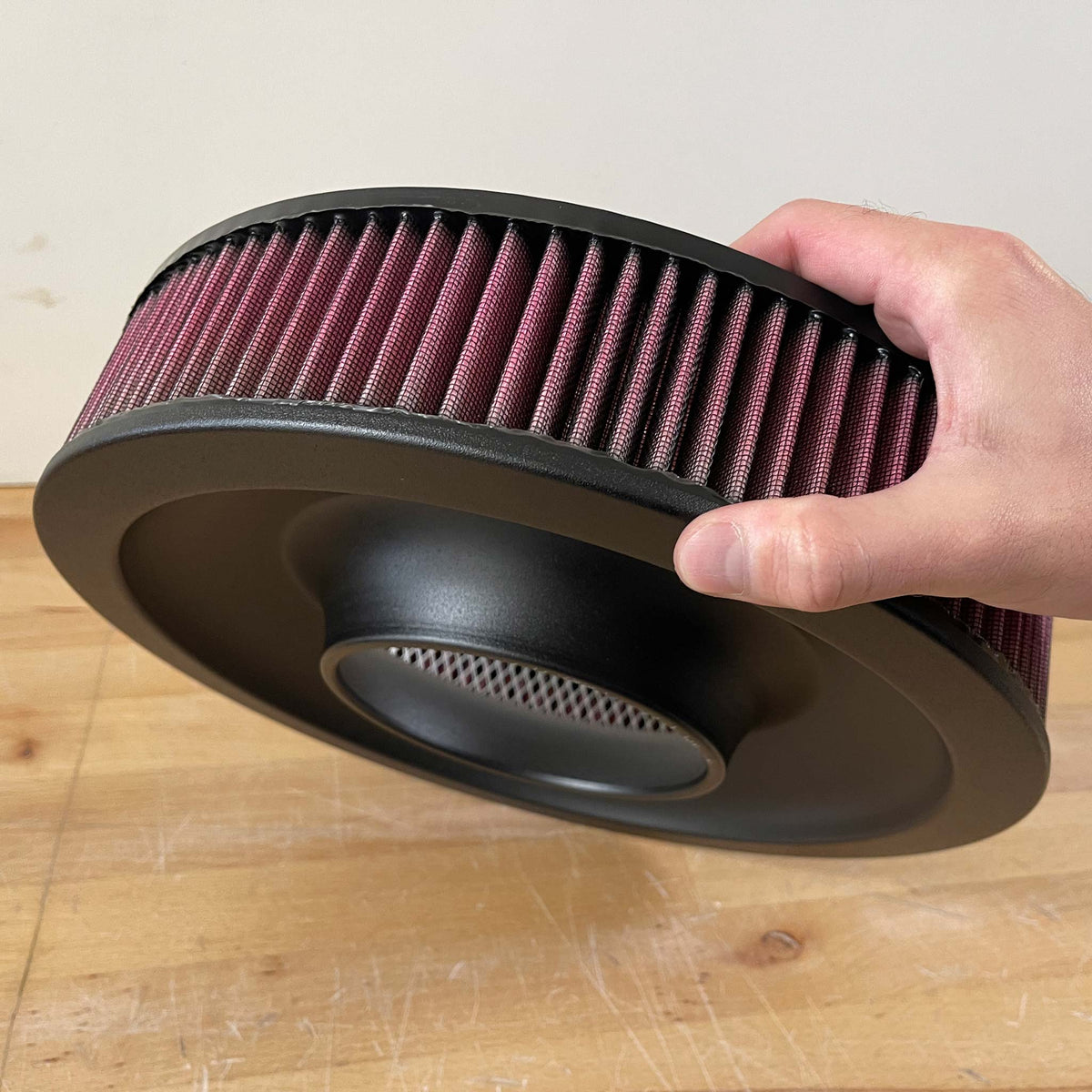 14" Round Wide Fin Air Cleaner Kit - Custom - Polished – Ansen USA