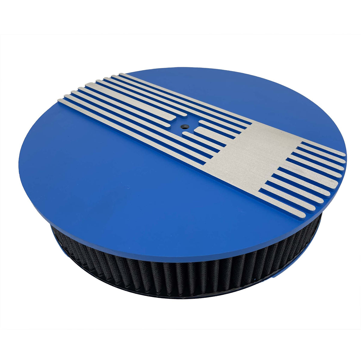 13" Round Narrow Fin Air Cleaner Kit - Custom - Blue – Ansen USA