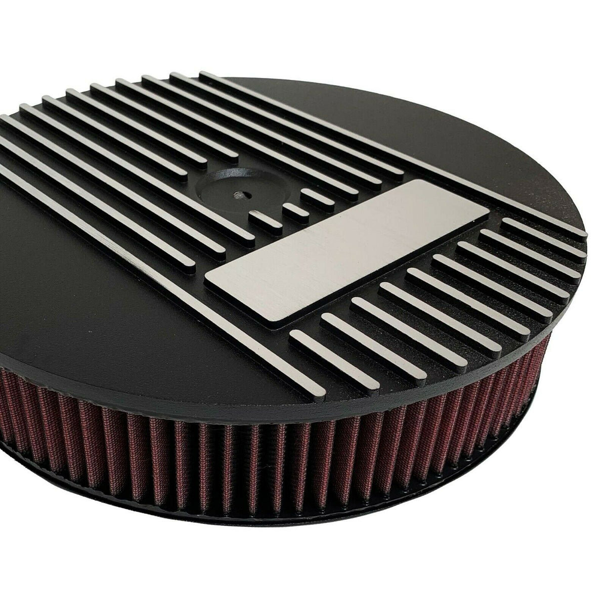 13" Round Finned Air Cleaner Kit - Custom - Black – Ansen USA