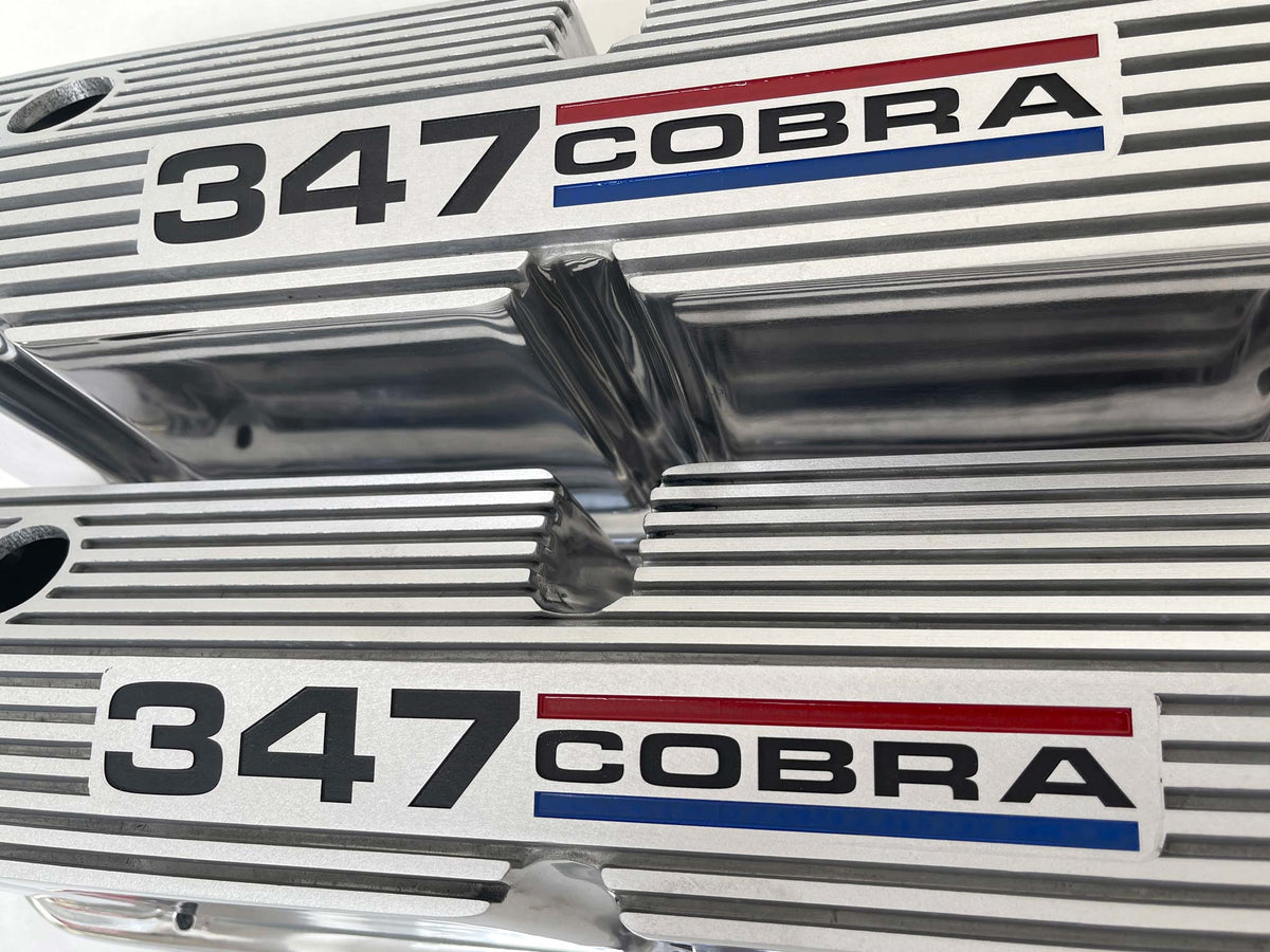 Ford Small Block Pentroof 347 Cobra Valve Covers - Tri-Color 1 ...