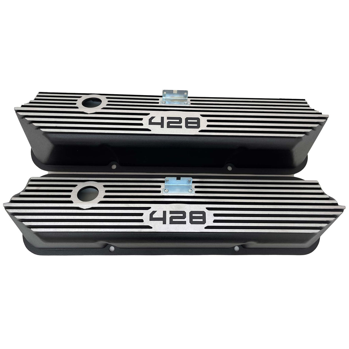 Ford FE Tall 428 Number Logo Valve Covers - Black – Ansen USA