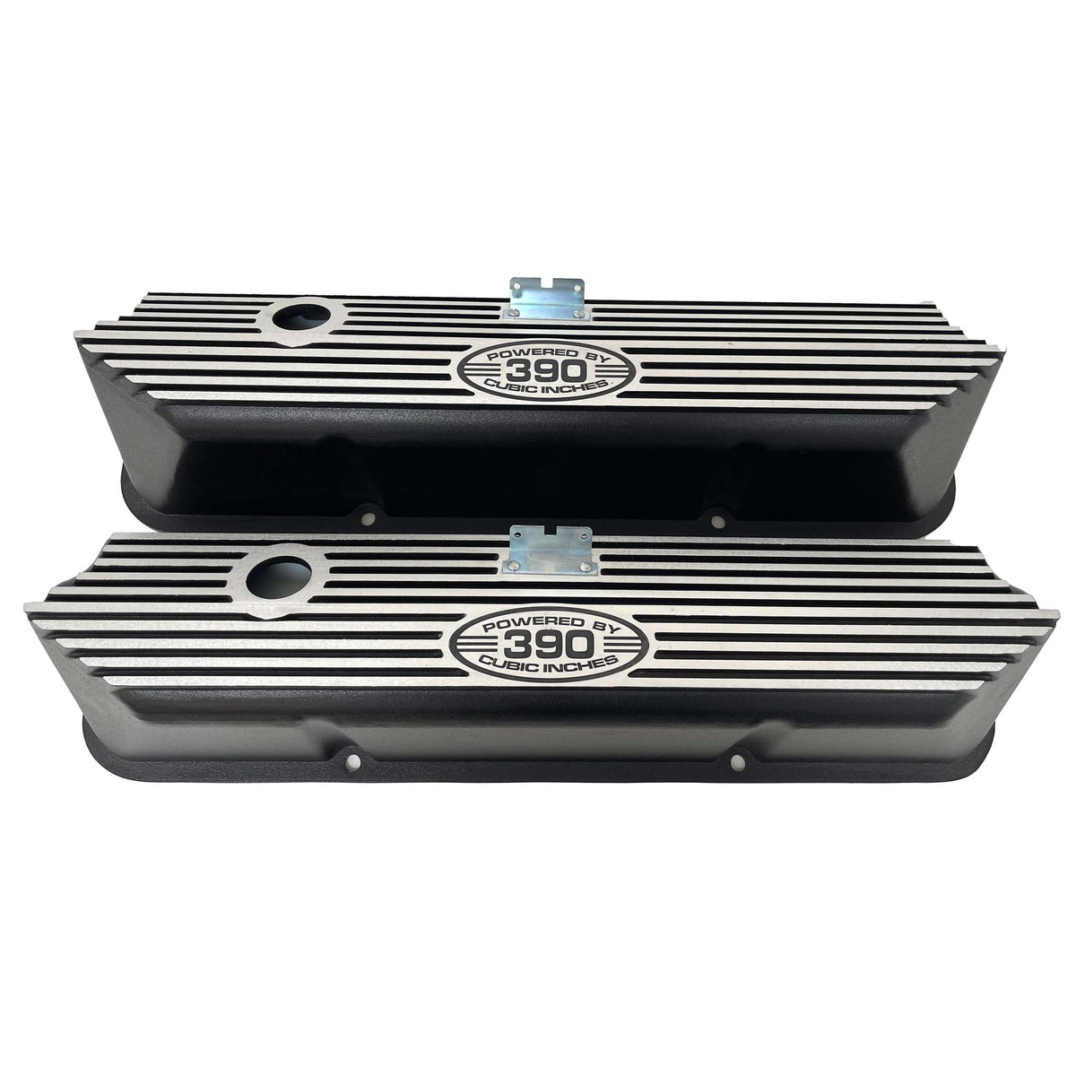 Ford FE Tall Powered By 390 Valve Covers - Black – Ansen USA