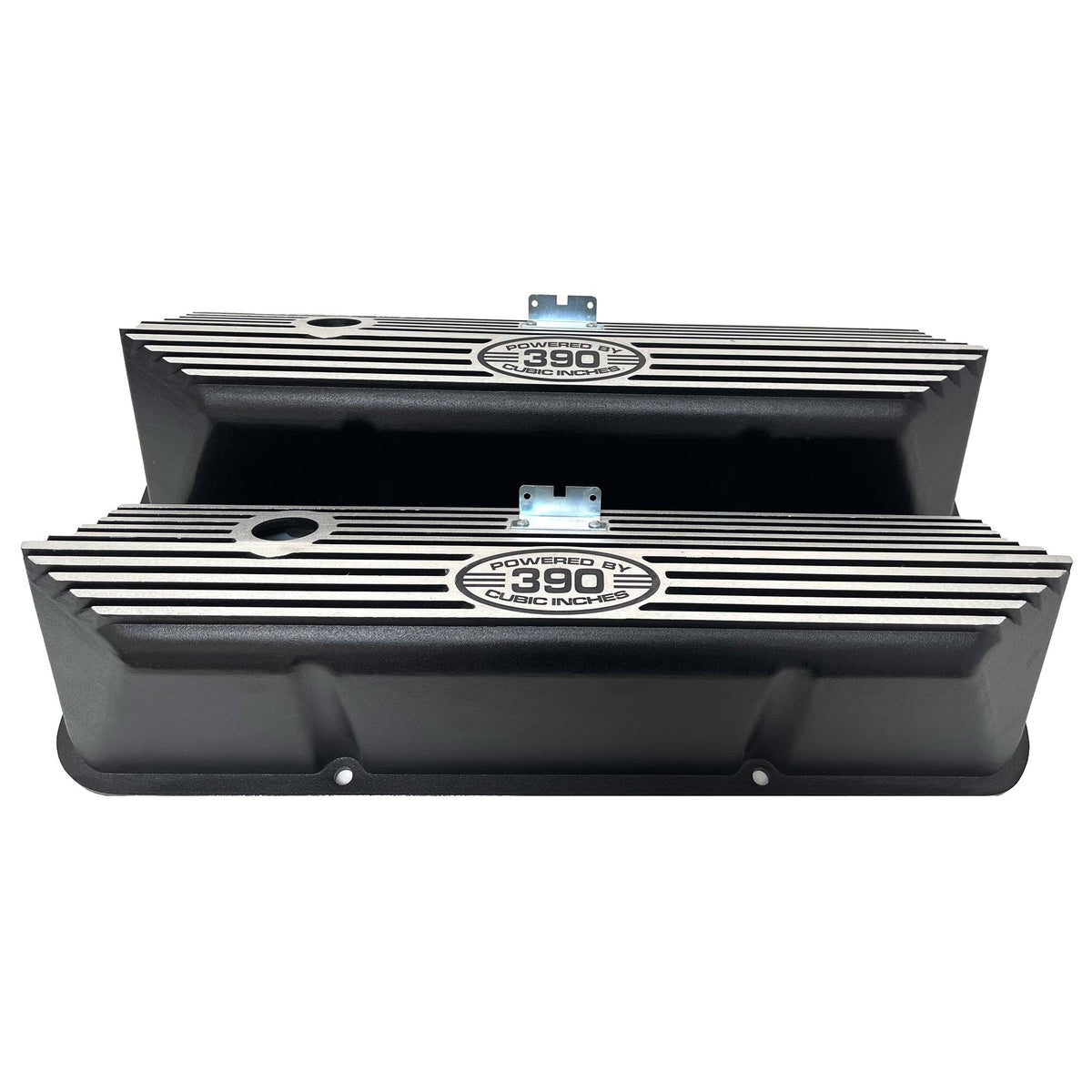 Ford FE Tall Powered By 390 Valve Covers - Black – Ansen USA