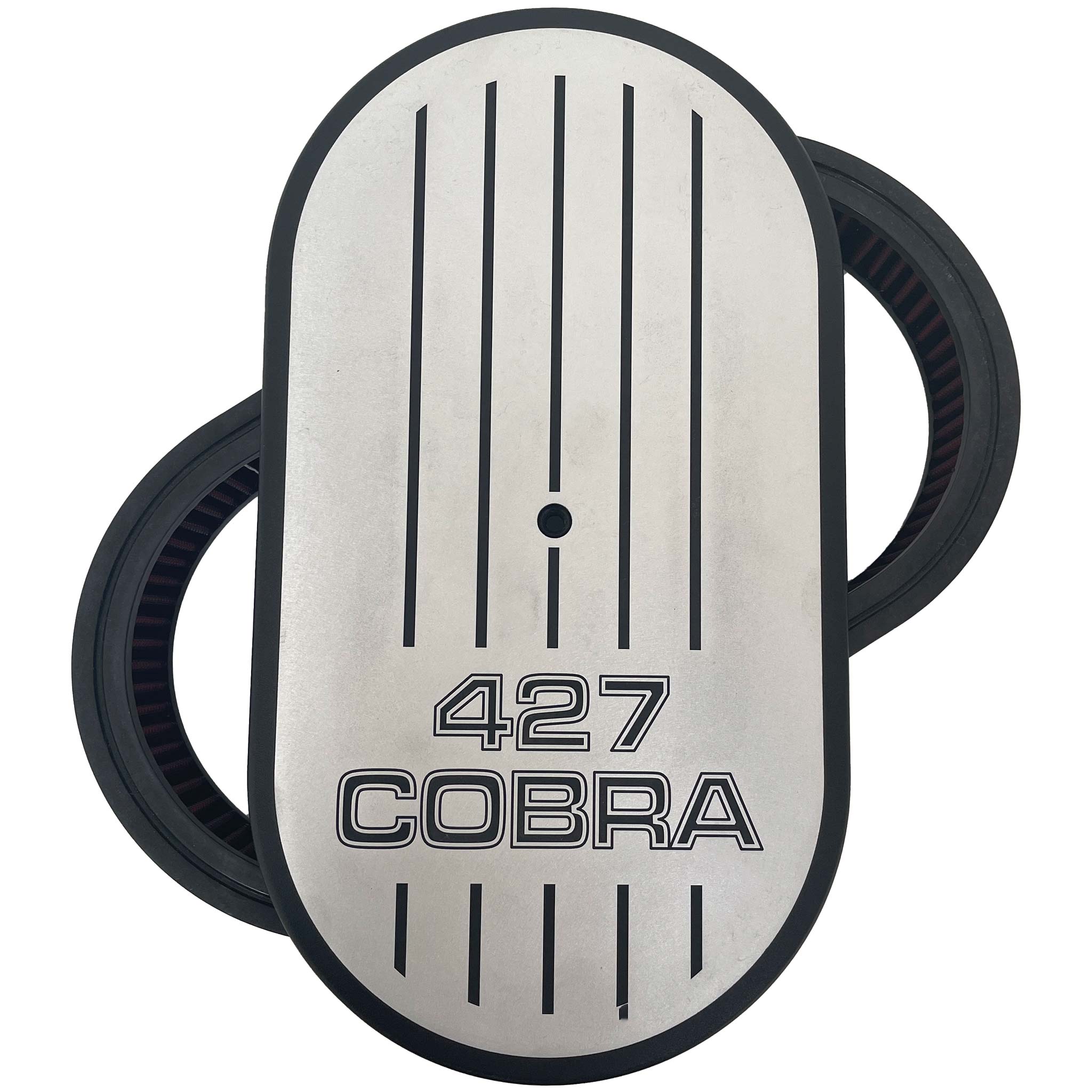 Ford 427 Cobra 15" Oval Air Cleaner Kit - Silver – Ansen USA