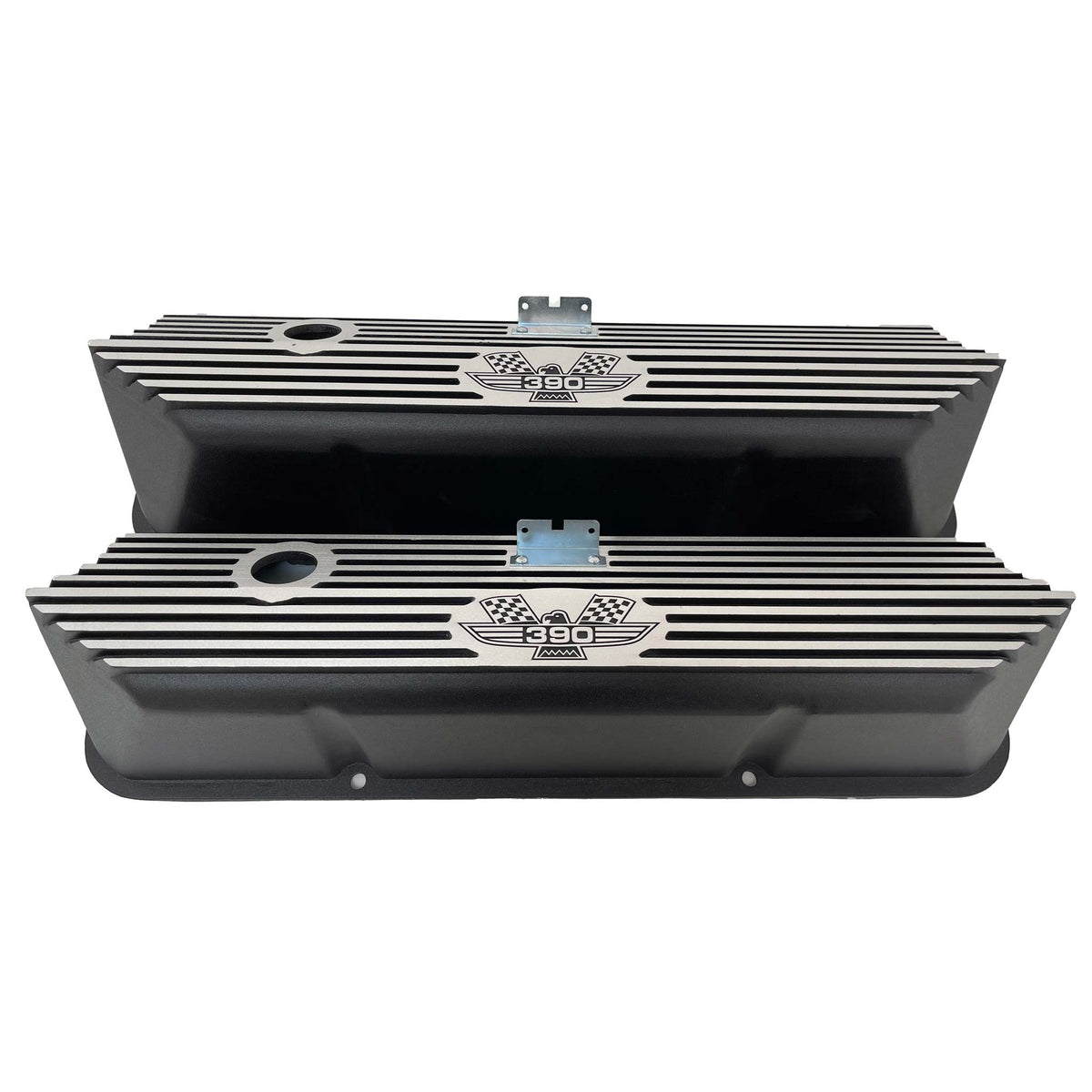 Ford FE Tall 390 American Eagle Valve Covers - Black – Ansen USA