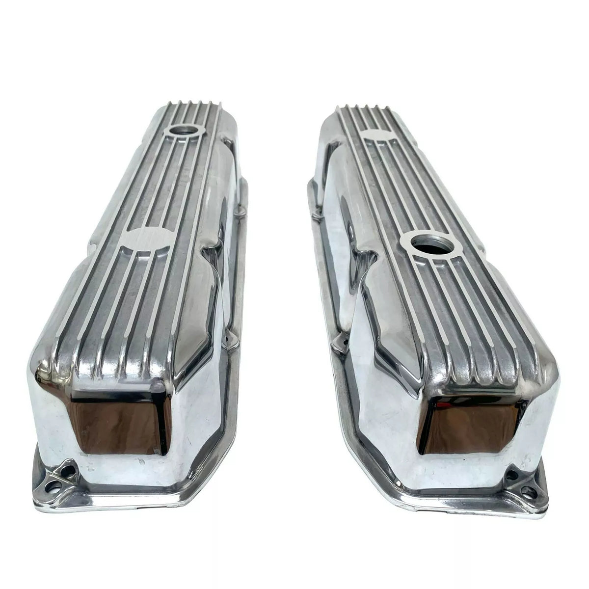 Mopar 383, 400, 440 Finned Valve Covers - Die-Cast Aluminum - Polished ...