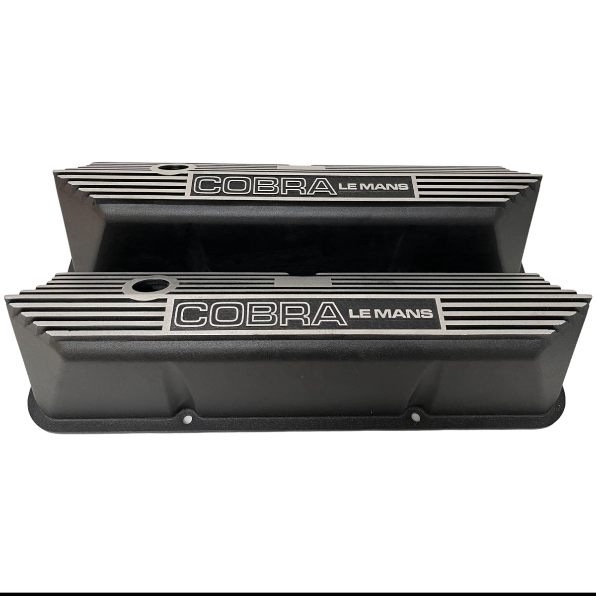 Ford COBRA LE MANS FE Tall Valve Covers - Engraved Logo - Black – Ansen USA