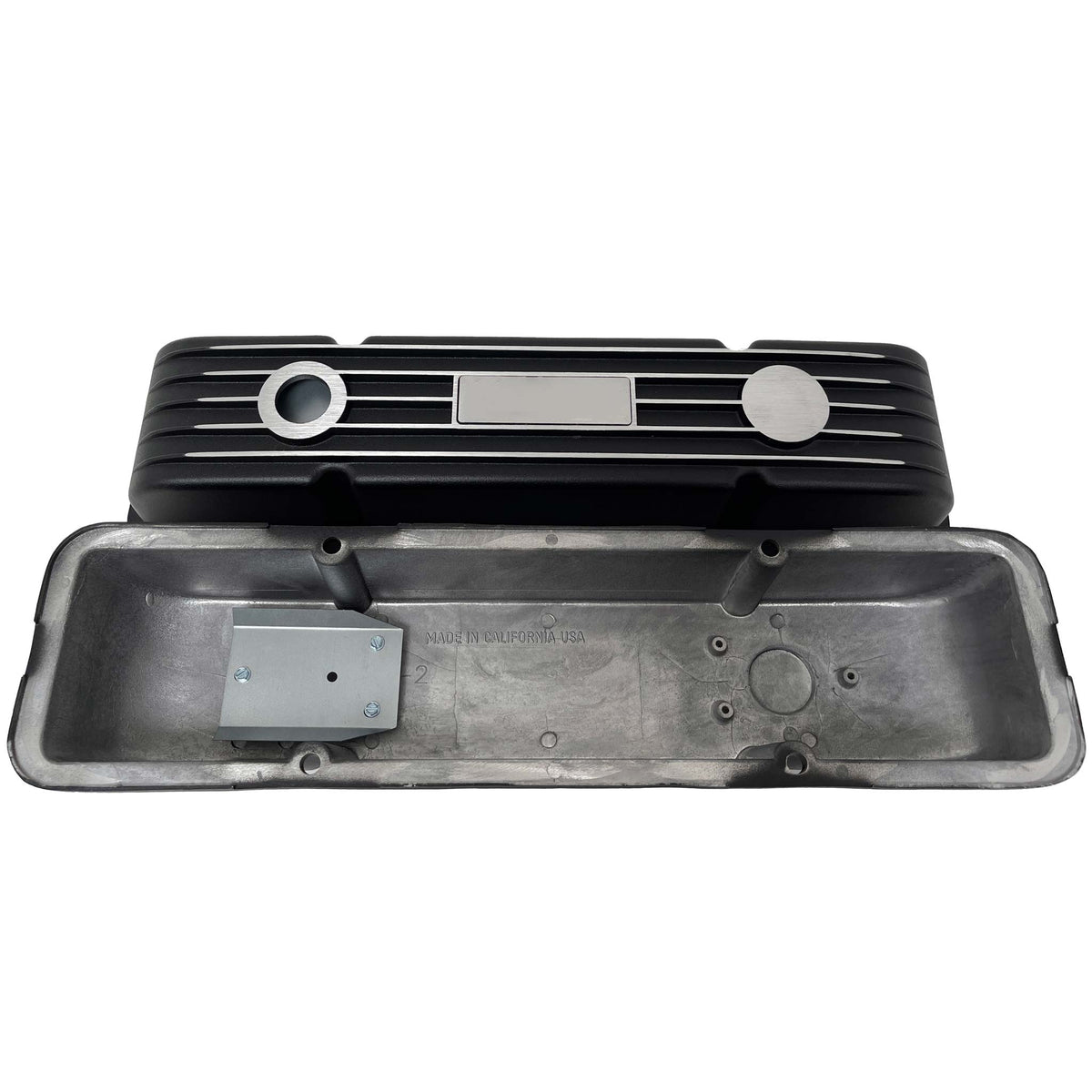 Small Block Chevy 383 Stroker Finned Valve Covers - Black – Ansen USA