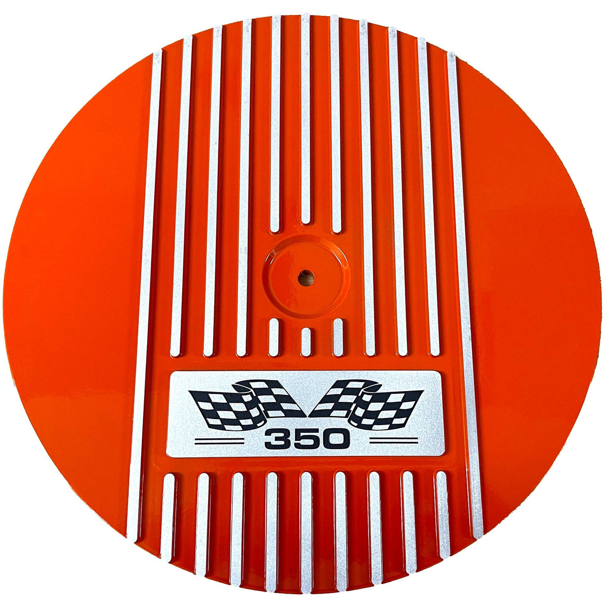 Small Block Chevy 350 Flag Logo 14" Air Cleaner Kit - Orange – Ansen USA