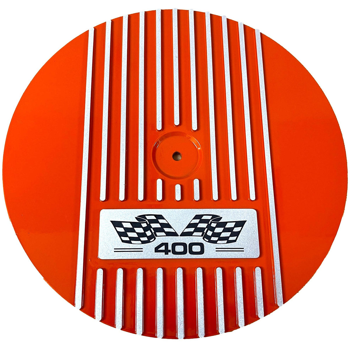 Small Block Chevy 400 Flag Logo 14" Air Cleaner Kit - Orange – Ansen USA