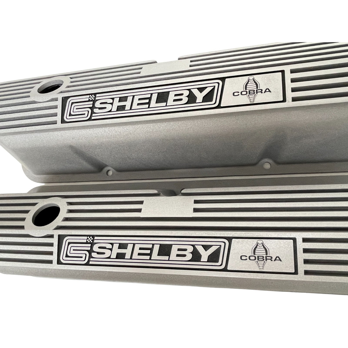 Ford FE Tall Valve Covers - CS Shelby Cobra Logo - Bead Blast – Ansen USA