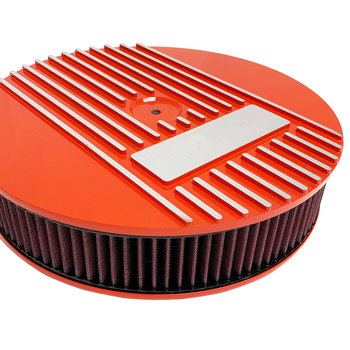 14" Round Finned Air Cleaner Kit - Custom - Orange – Ansen USA