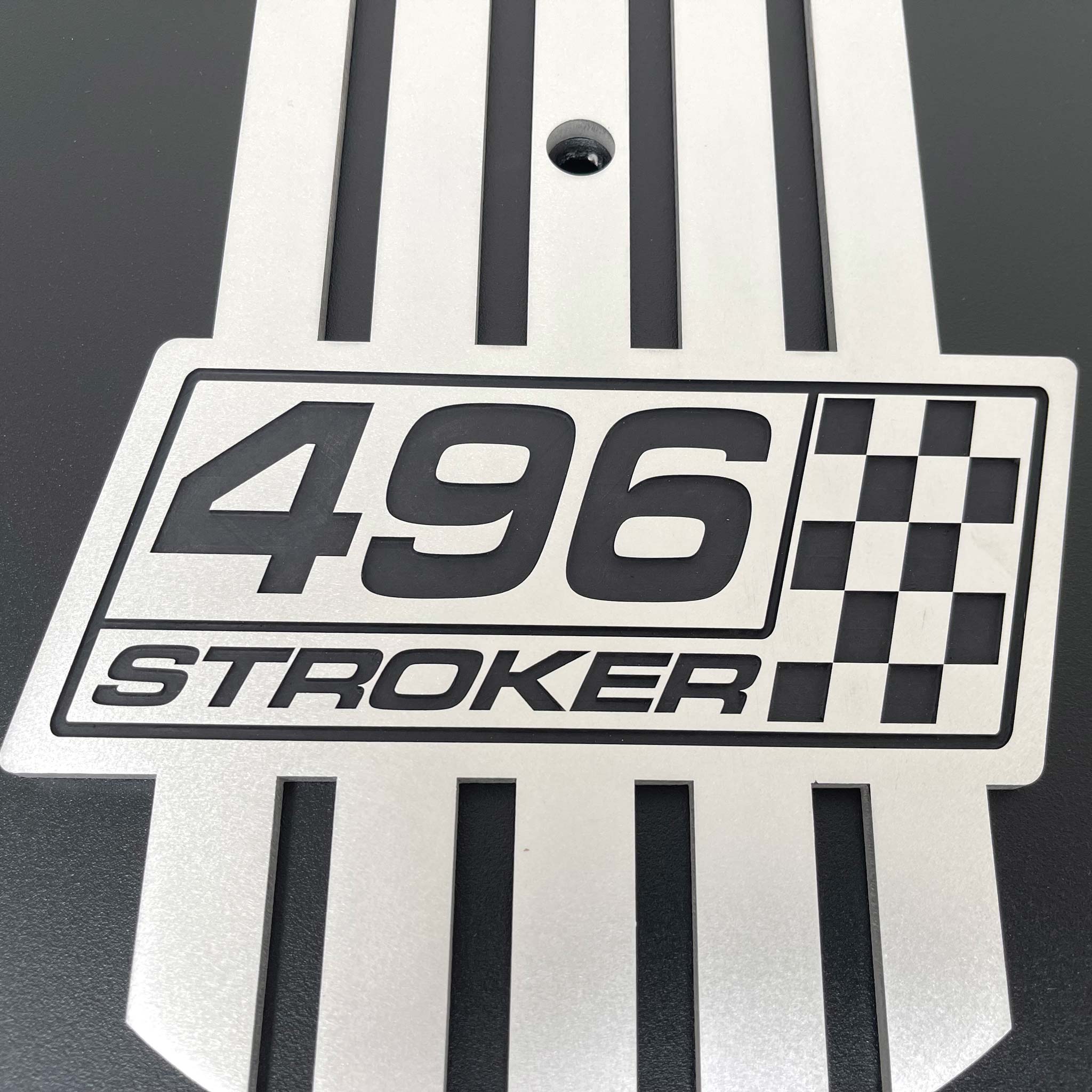 Chevy 496 Stroker 14" Raised Billet Top Air Cleaner - Black – Ansen USA