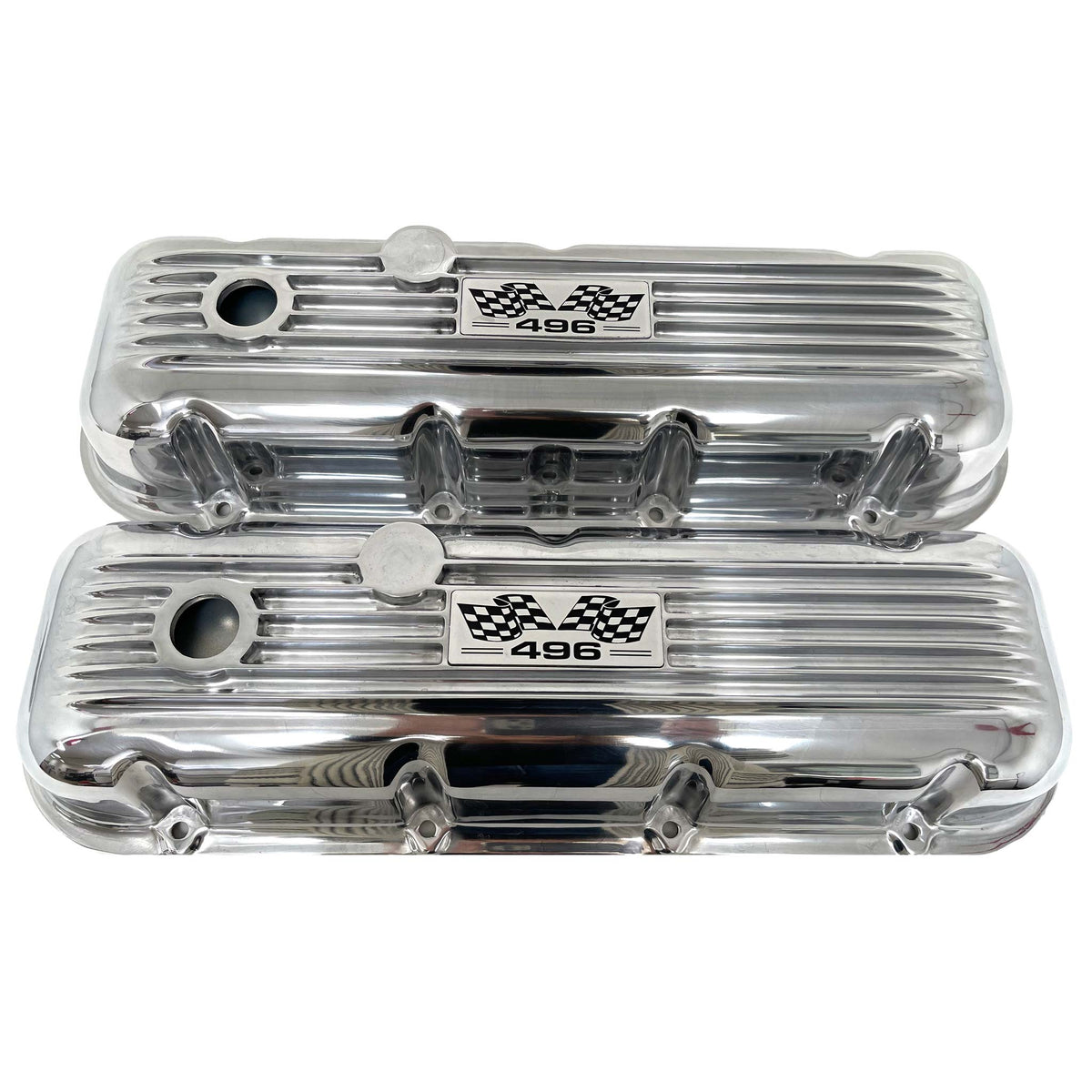 Big Block Chevy 496 Flag Logo Valve Covers - Polished – Ansen USA