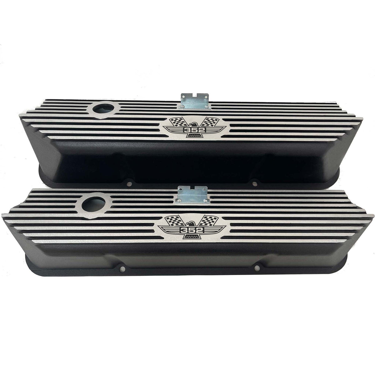 Ford FE Tall 352 American Eagle Valve Covers - Black – Ansen USA