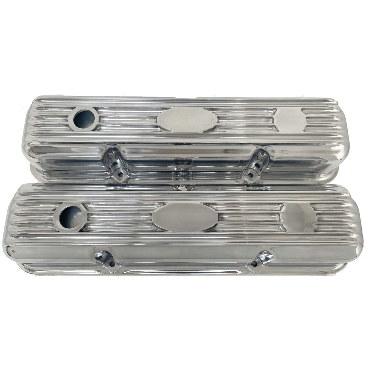 Ford FE 390 Short Valve Covers - Powered by 390 Logo 1 - Polished ...