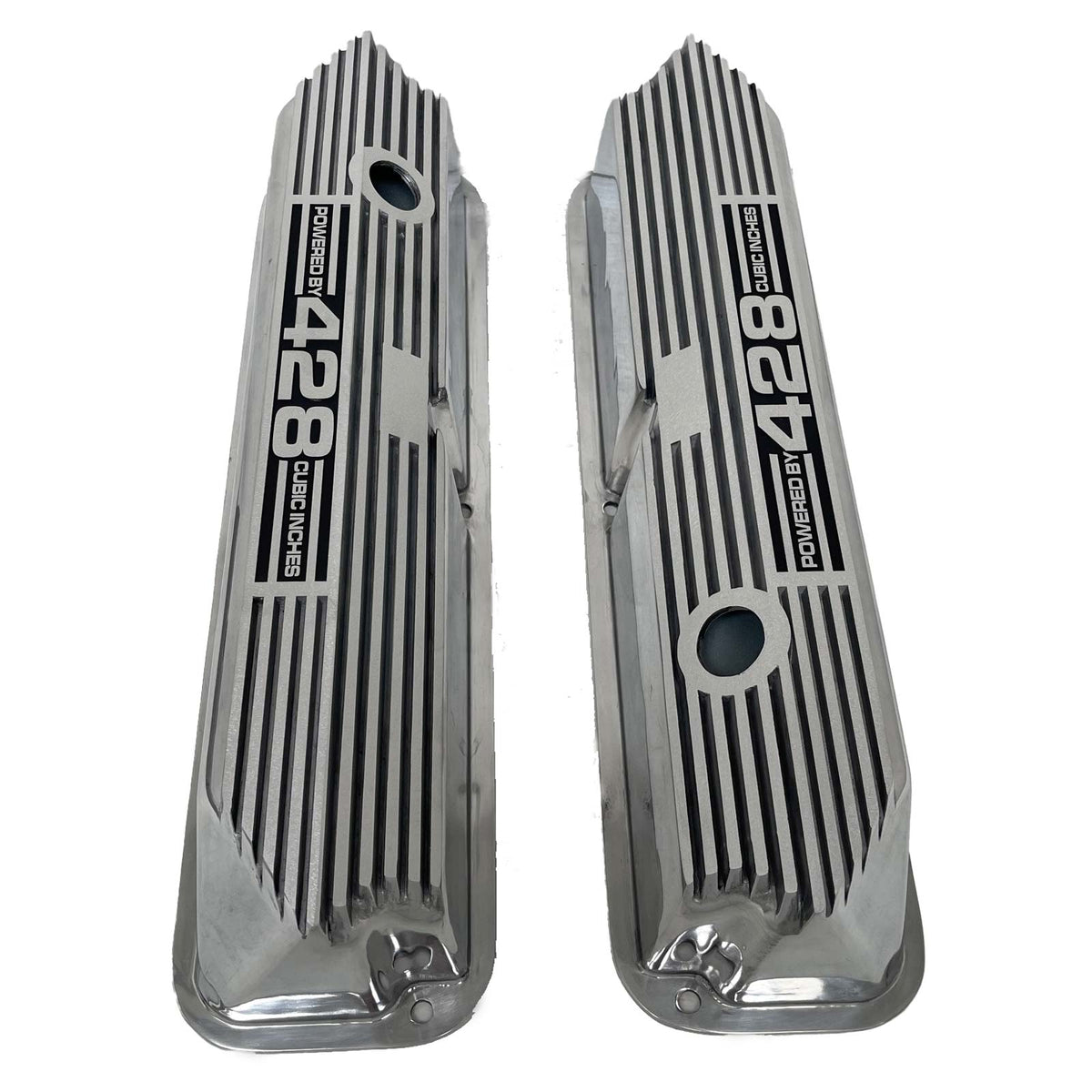 Ford FE Tall Powered By 428 Valve Covers - Long Plate - Polished ...