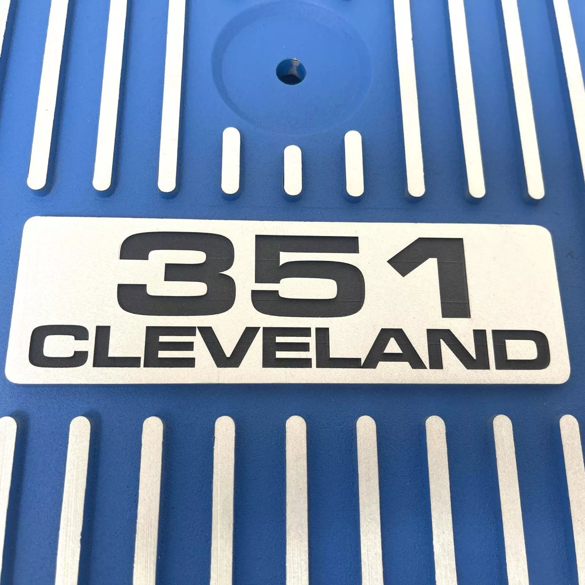 Ford 351 Cleveland 13" Round Finned Air Cleaner Kit - Blue – Ansen USA