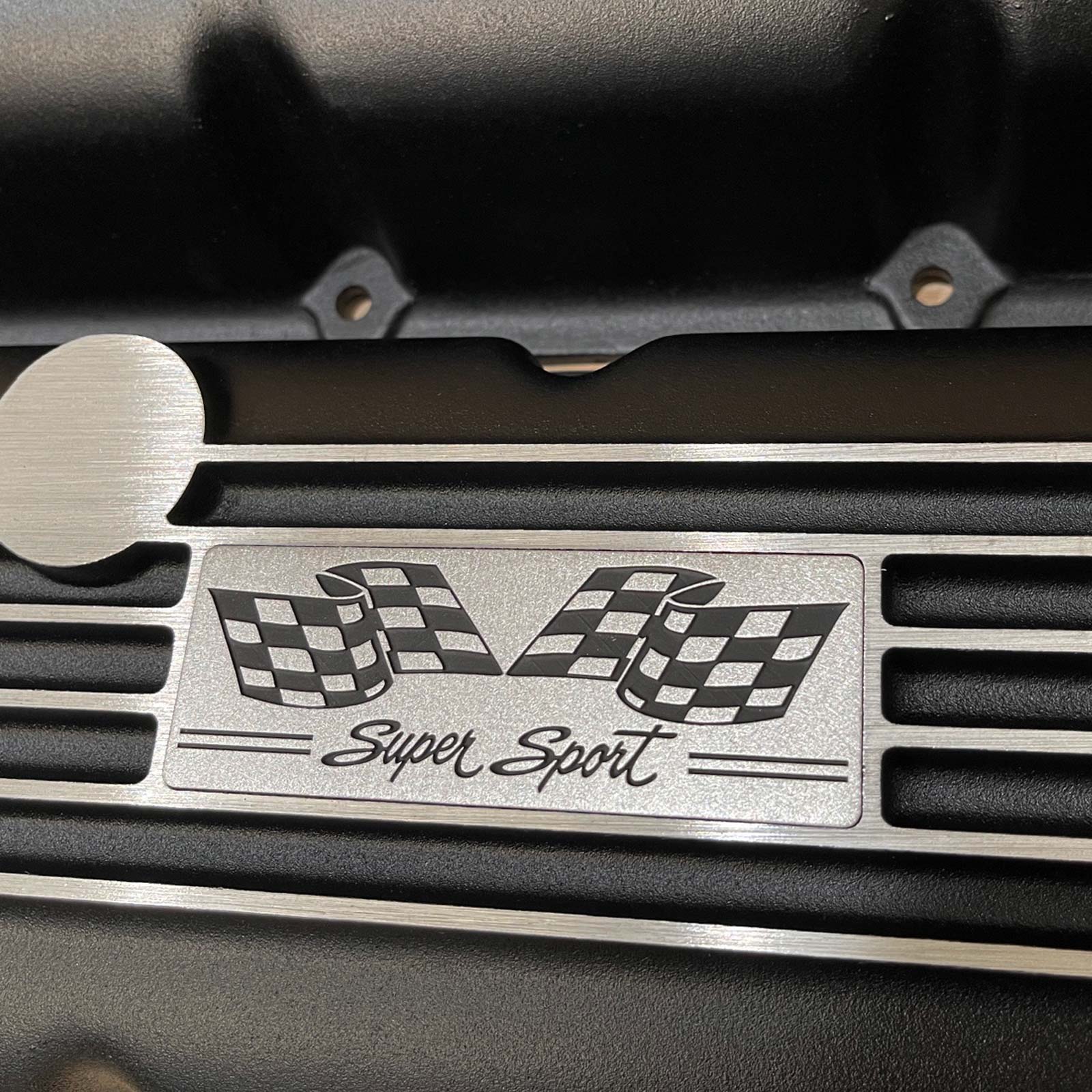 Big Block Chevy Super Sport Flag Logo Valve Covers & 14" Air Cleaner ...