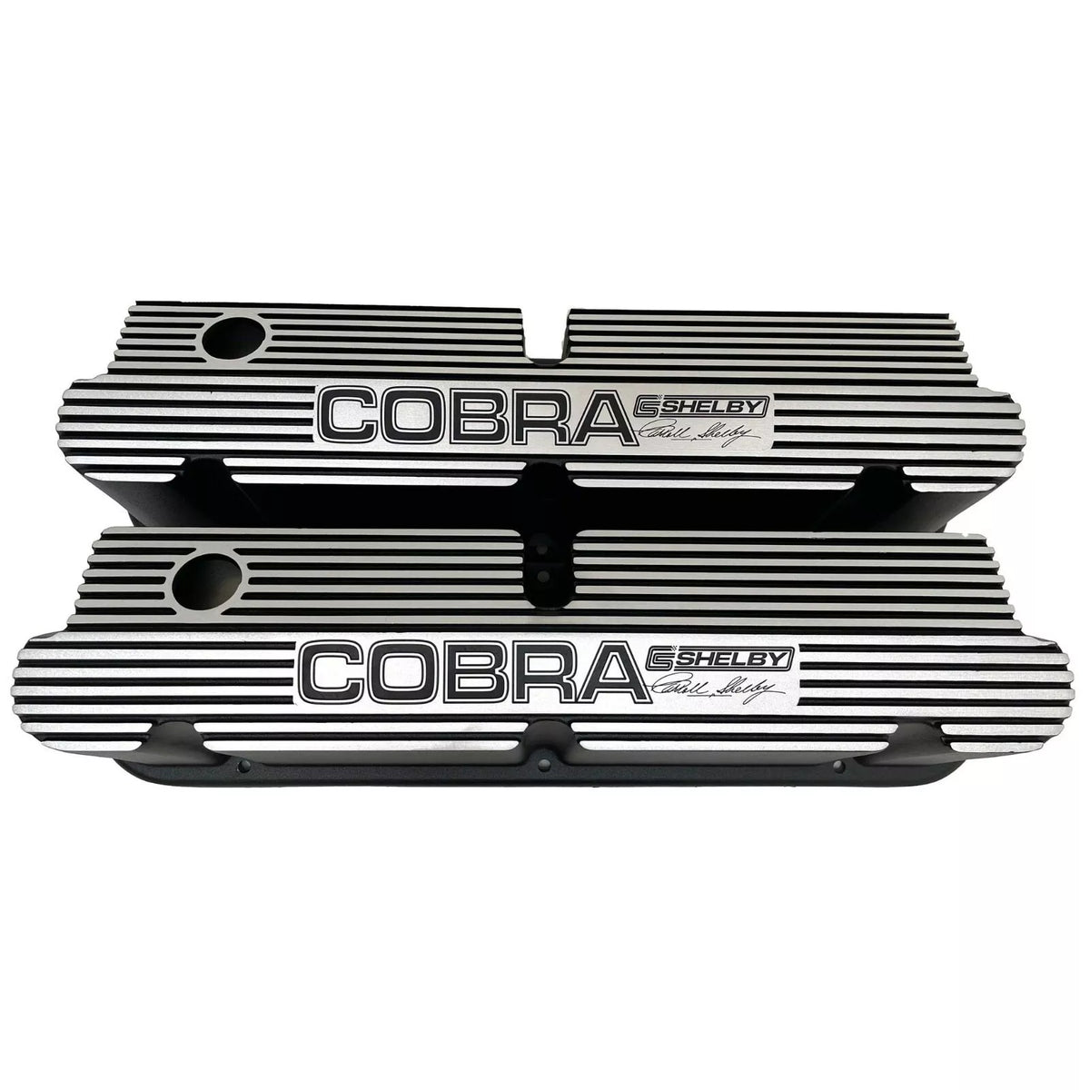 Ford Small Block Pentroof COBRA C.S. Shelby Logo Valve Covers - Black ...