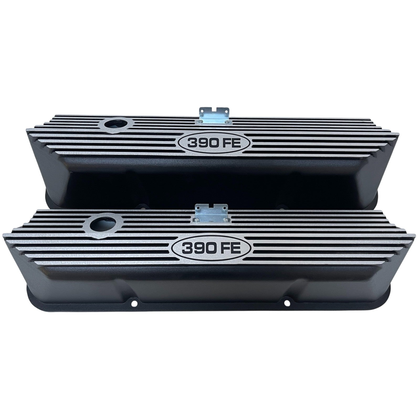 Ford FE Tall 390 FE Logo Valve Covers - Black – Ansen USA
