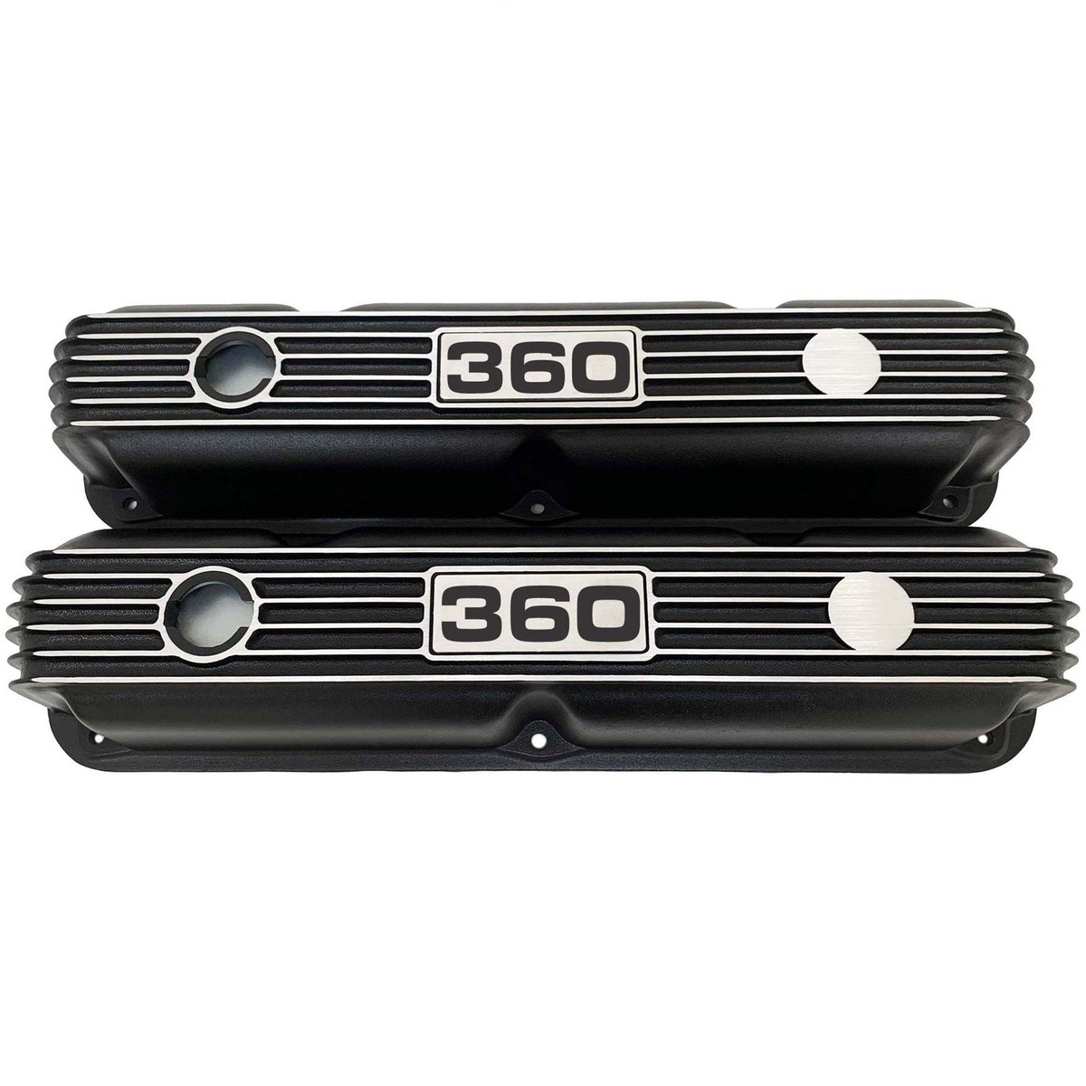 Mopar 360 Finned Valve Covers - Die-Cast Aluminum - Black – Ansen USA