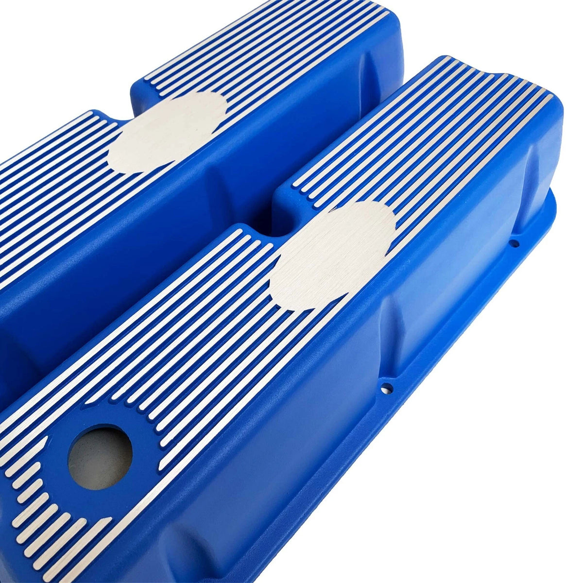 Ford Small Block 289 351W Tall Valve Covers - Narrow Fin - Custom - Bl ...