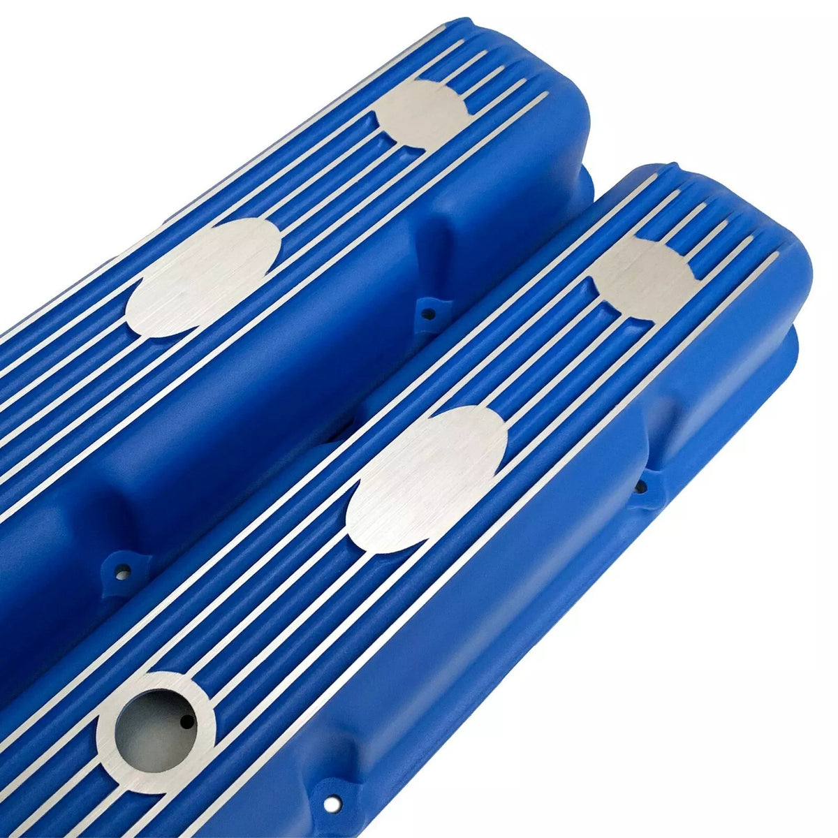 Ford FE Short Valve Covers - Custom Logo - Blue – Ansen USA