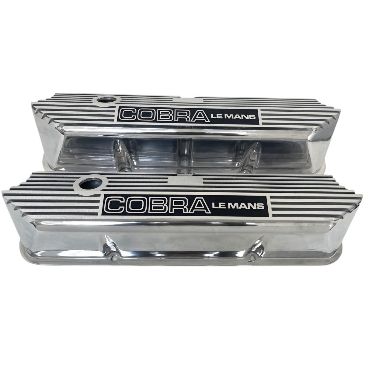 Ford COBRA LE MANS FE Tall Valve Covers - Engraved Logo - Polished ...