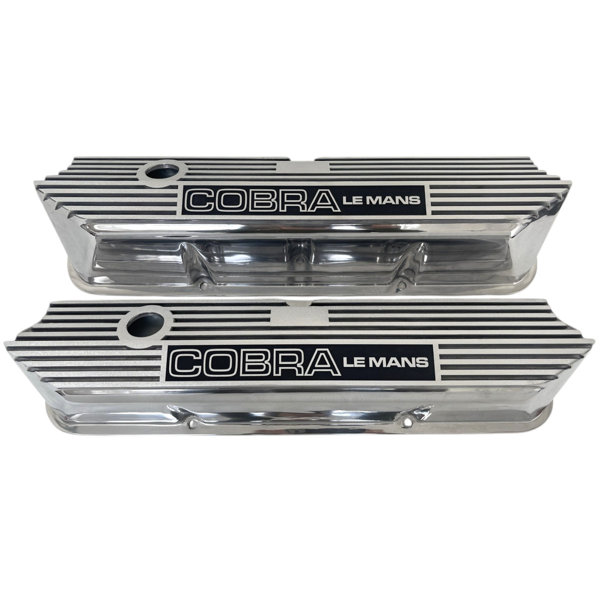 Ford COBRA LE MANS FE Tall Valve Covers - Engraved Logo - Polished ...