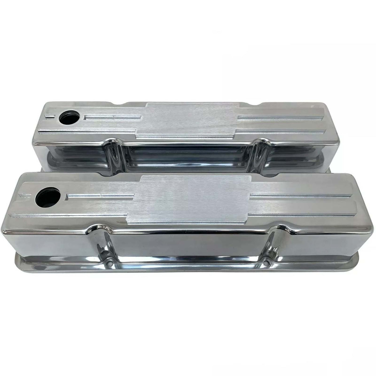 Small Block Chevy Tall Valve covers - Billet Top - Custom - Polished ...