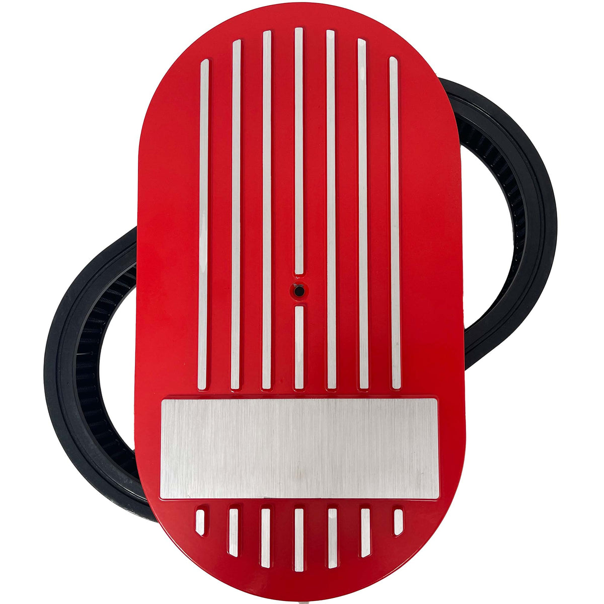 15" Oval Finned Air Cleaner Kit - Custom - Red – Ansen USA