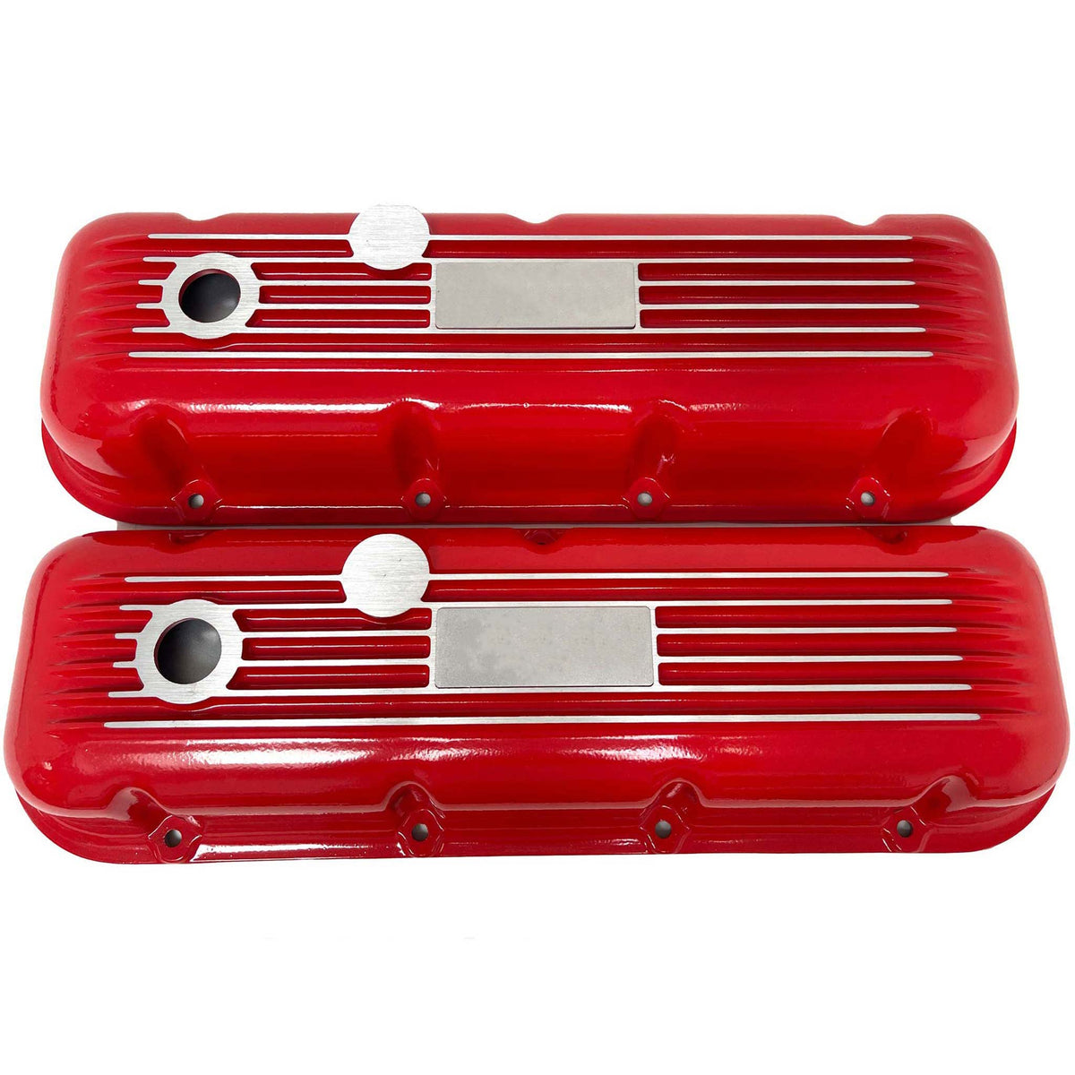 Big Block Chevy Finned Valve Covers - Custom - Red – Ansen USA